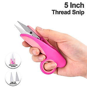 Zicolu Premium Sewing Scissors Bundle, 8" Heavy Duty Fabric Scissors, 5" Detail Embroidery Scissors, 4" Small Selvedge Scissors, 5" Thread Snips, Tailoring, Dressmaking, Quilting, Arts&Craft Supplies