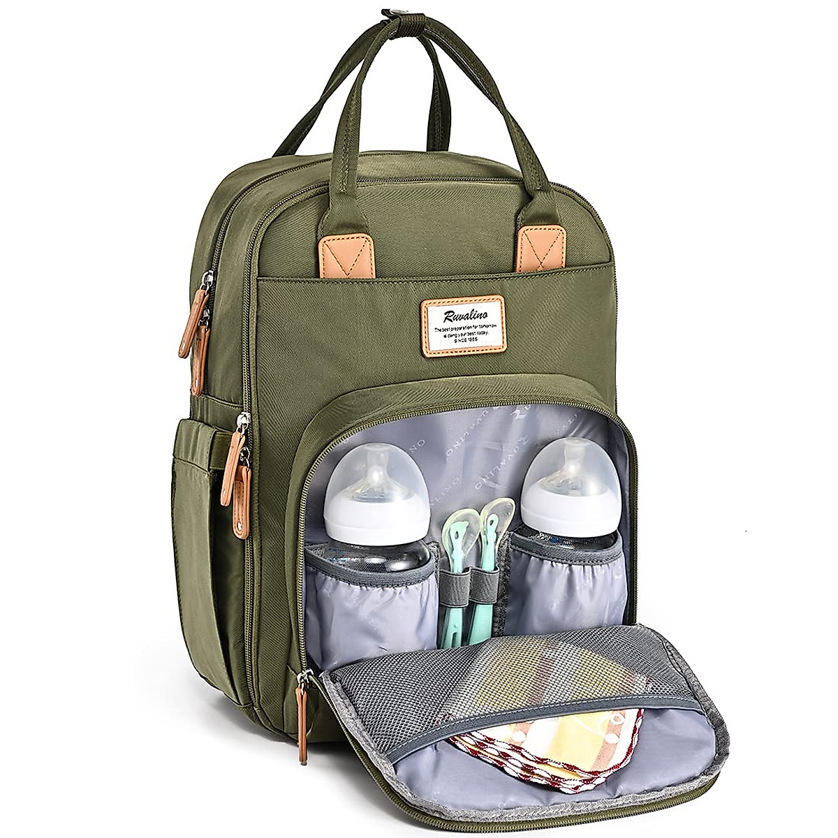 RUVALINO Multifunction Dipaer Bag Backpack & Reusable Baby Wet Dry Bag, Baby Shower Gifts Baby Essentials for Mom and Dad, Convenient Travel kit for parents