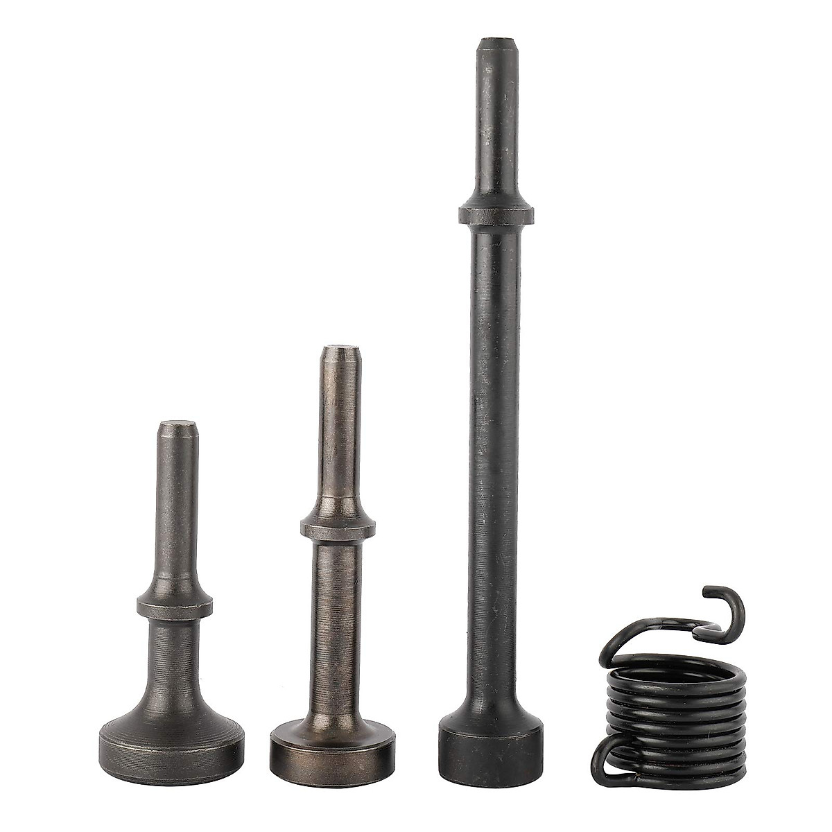 4 pcs Air Hammer Bits Accessories Including 3pcs 0.401'' (10mm) Shank Pneumatic Chisel Air Hammers and 1pc Spring