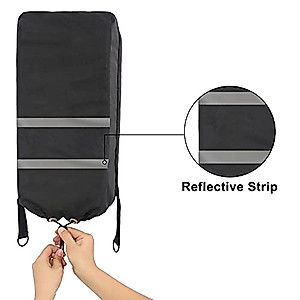 Electric Jack Cover 600D Heavy Duty Waterproof Tongue Trailer Jack Cover Universal RV Travel Trailer Jack Protective Cover ( 18″H x 7 1/2″W x 9″D)