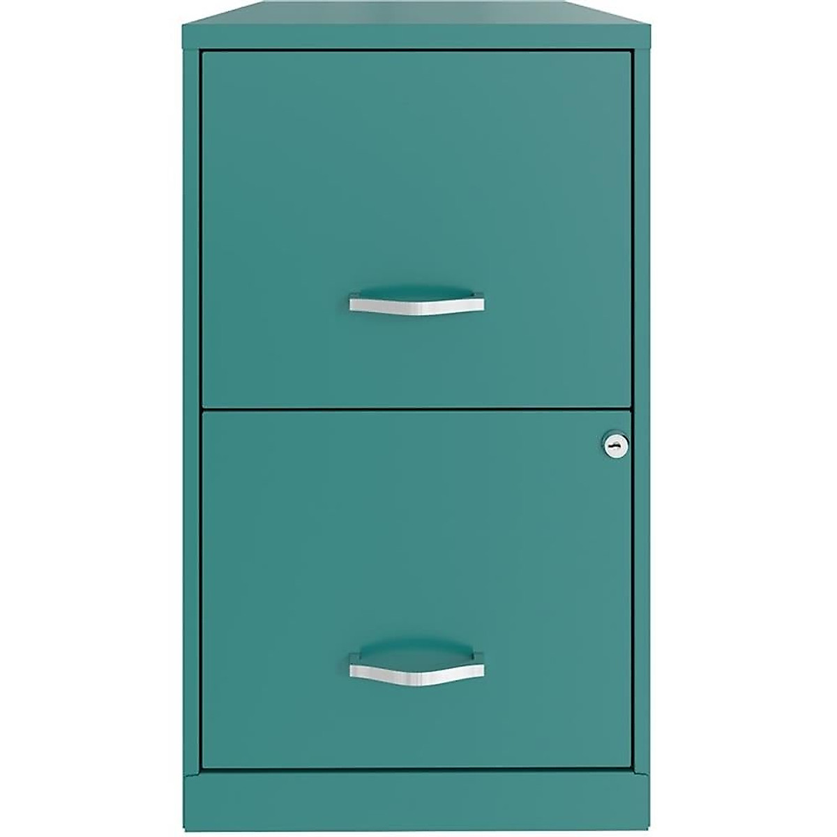 Hirsh Industries Space Solutions 18in 2 Drawer Metal File Cabinet Teal, Letter Size, Fully Assembled