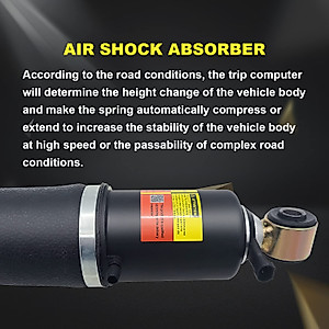 LUFT MEISTER 23487280 2 PCS Rear Air Shock Absorber Compatible with Escalade ESV EXT Chevy Suburban Tahoe Avalanche GMC Yukon XL 1500 19302786 25871432 580-1091