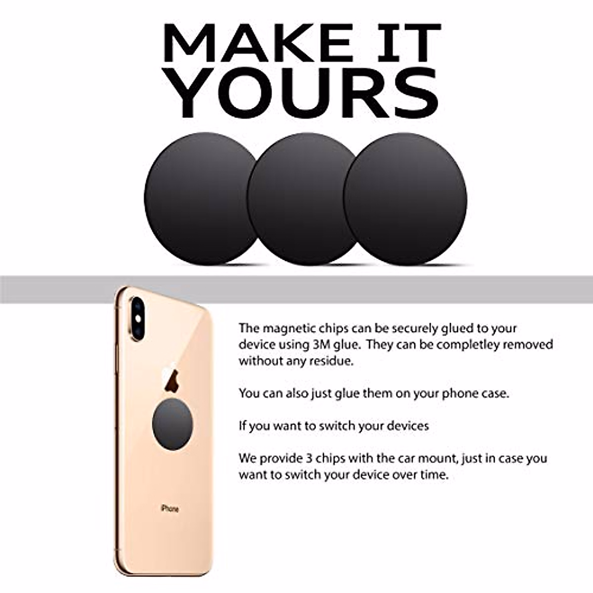 innoGadgets Magnetic Phone Mount Compatible with Audi A3/S3/RS3 | Smartphone Holder | Metal Magnet Stand | Audi A3 8V (2014-2019) Accessories | Vent Mounting for GPS, Tablet