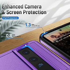 Fucozan for Google Pixel 7 Pro Case with Kickstand Armor Magnetic Ring Rugged Protective Military Grade Shockproof Case for Pixel 7 Pro Phone Case (Violet)