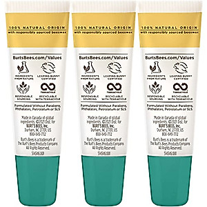 Burt’s Bees Lip Balm Rescue Lip Relief - Relieves Extremely Dry Lips with Moisturizing Shea Butter & Echinacea, 100% Natural Origin (3 pack)