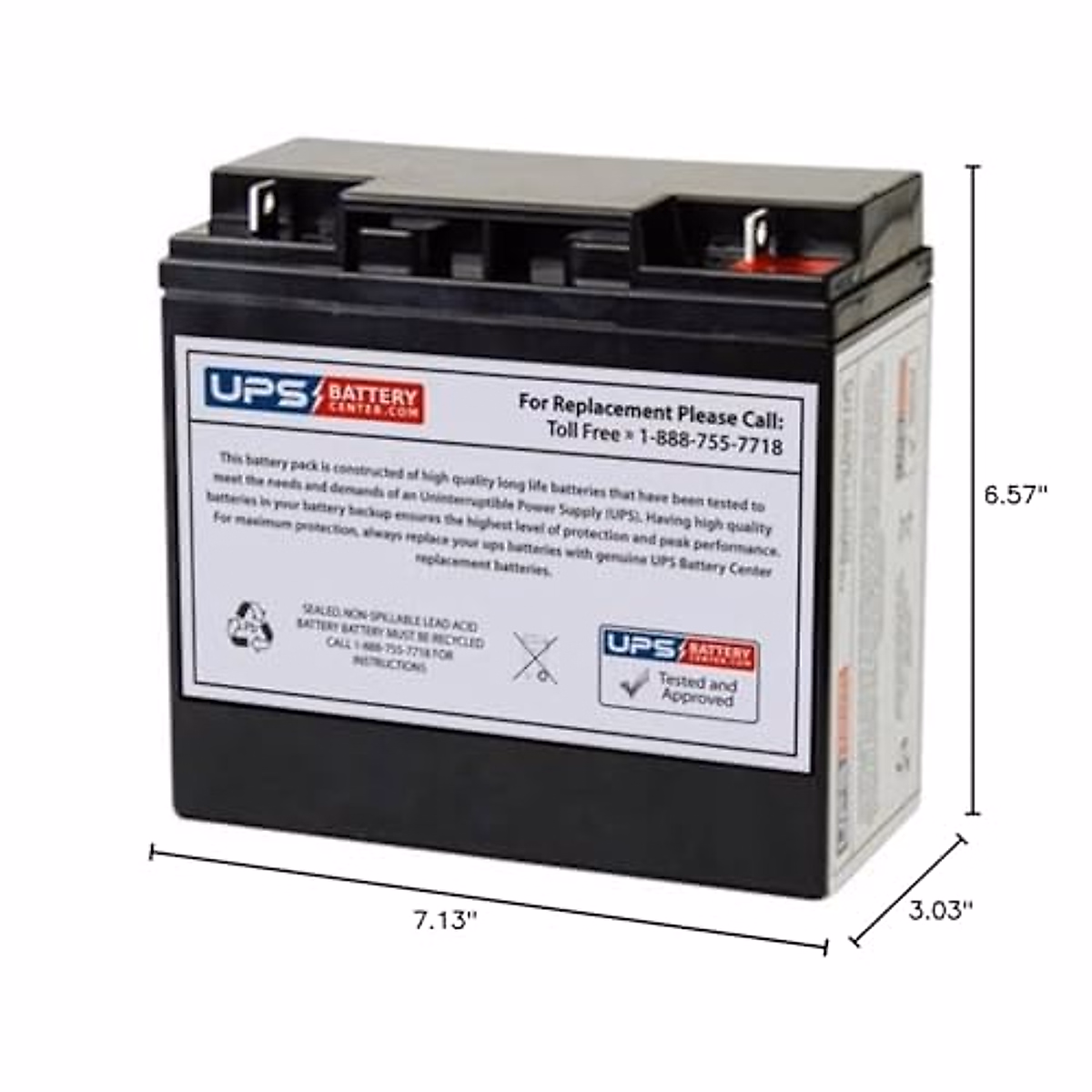 UPSBatteryCenter® 12V 18Ah Replacement Battery for Champion 100155 Portable Generator 7200W/9000W