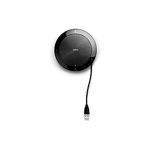 Jabra Speak 410 USB Speakerphone UC for Mobile Phone and Softphones Including Fuze, RingCentral, Zoom, Webex, Citrix, Equinox, with Microfiber Cloth, 7410-209