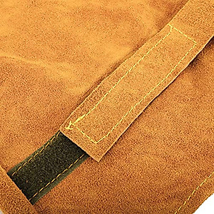 HYDDNice 18.5" Leather Welding Work Sleeves, Heat Resistant Leather Welding Sleeves for Welding Work Arm Protection