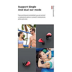 Bluetooth 5.0 True Wireless Earbuds Immersive 3D Stereo Sound Effects, Touch Control (Black)