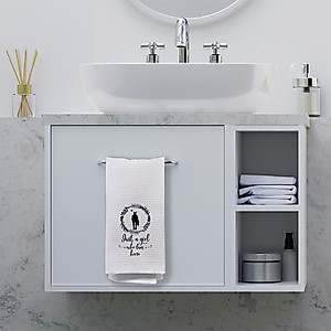 NEGIGA Just A Girl Who Loves Horses Dish Cloths Towels 24x16 Inch,Floral Horse Silhouette Decor Decorative Dish Hand Towels for Kitchen Bathroom,Horse Beach Towels for Girls,Horse Lover Gifts