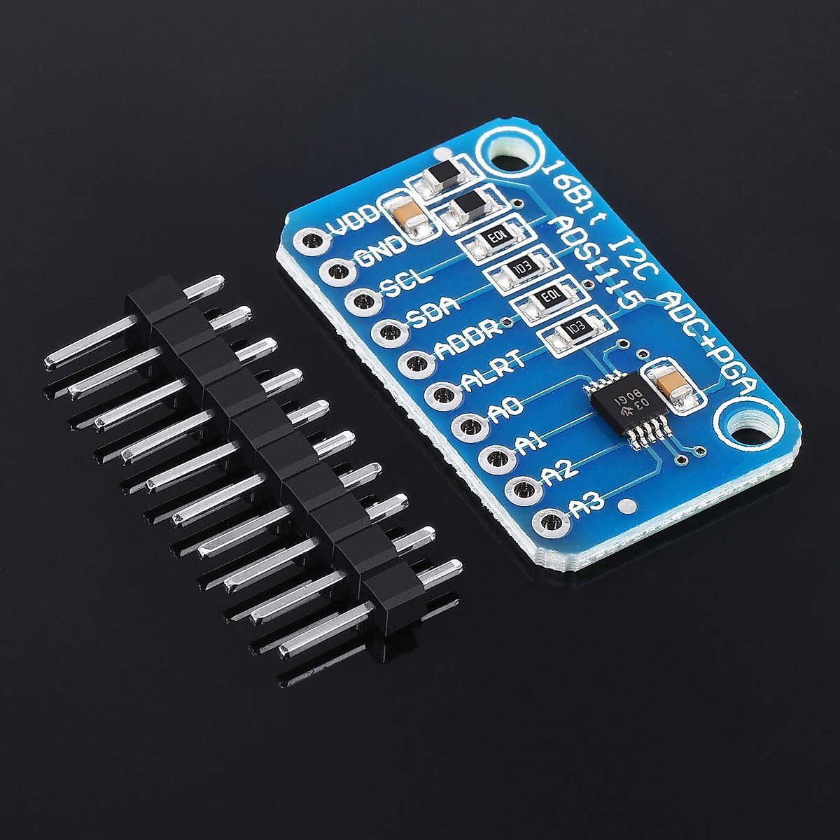 Weewooday 6 Pieces ADS1115 Analog-to-Digital Converter 16 Bit ADC 4 Channel Module Converter with Programmable Gain Amplifier ADC Converter Development Compatible with Arduino/Raspberry Pi