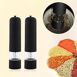 Grinder, Mini Electrical Automatic Portable Spice Crusher, Stainless Steel Pepper Grinder Mill for Kitchen