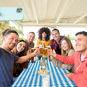 TUPARKA Oktoberfest Tablecloth 3 Packs 54''x108'' Oktoberfest Flag Patterned Table Cover for Oktoberfest Octoberfest German Party Decorations Oktoberfest Decor