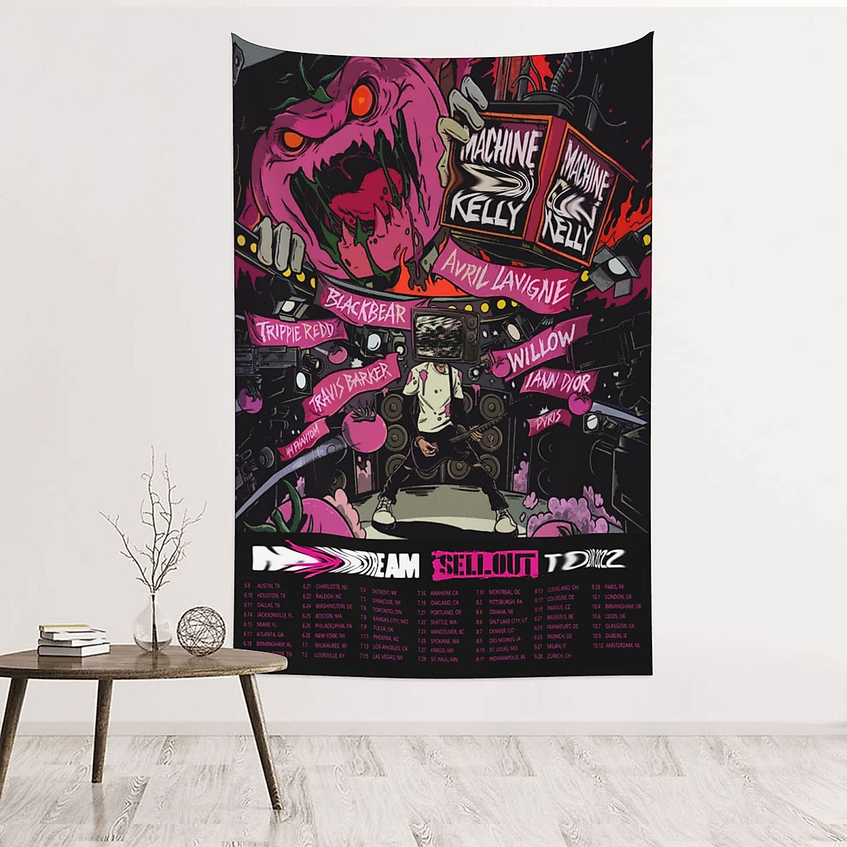 Zusvus Tapestry Wall Hanging Funny Rapper Tapestry Pop Home Decoration for Living Room Bedroom Dorm Decor 40"x60"