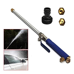 Lawn Garden Nozzle Sprinkler Cleaning Tool Car Booster Water Gun Spray Garden Washing Machine Hose Wand Nozzle Sprayer Watering Spray (Color : Black)