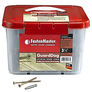 FastenMaster, Tan, FMGD312-1350 3-1/2-Inch GuardDog Exterior Wood Screw, 1350-Pack, 3-1/2", 1350 Count