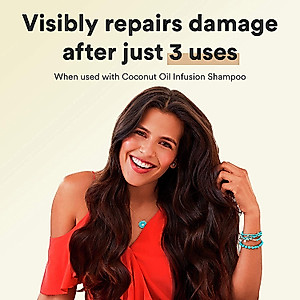 Suave Damage Repair Shampoo and Conditioner, For Dry+Damaged Hair, Salon Proven Quality Coconut Oil Infusion, 28 oz Each