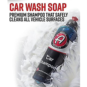 Adam's Most Popular Car Detailing Kit - Car Wash & Cleaning Kit | Our Top Selling Products Bundled | Car Wash Soap Shampoo, Detail Spray Car Wax Quick Detailer, Car Interior Cleaner