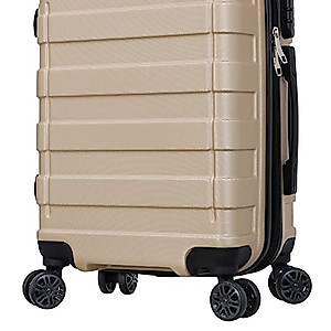 22 Inch Hardside Expandable Luggage ,Carry On Luggage With Spinner Wheels,Travel Suitcase Champagne (ABC1238)
