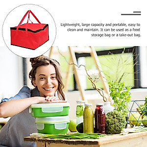 CALLARON 1pc Bag Heavy Duty Tote Coffee Chiller Cooler Take-Out Food Backpack Pizza Pizzazz Insulated Food Drink Carrier for Cake Container Non-Woven Fabric Meals Seafood