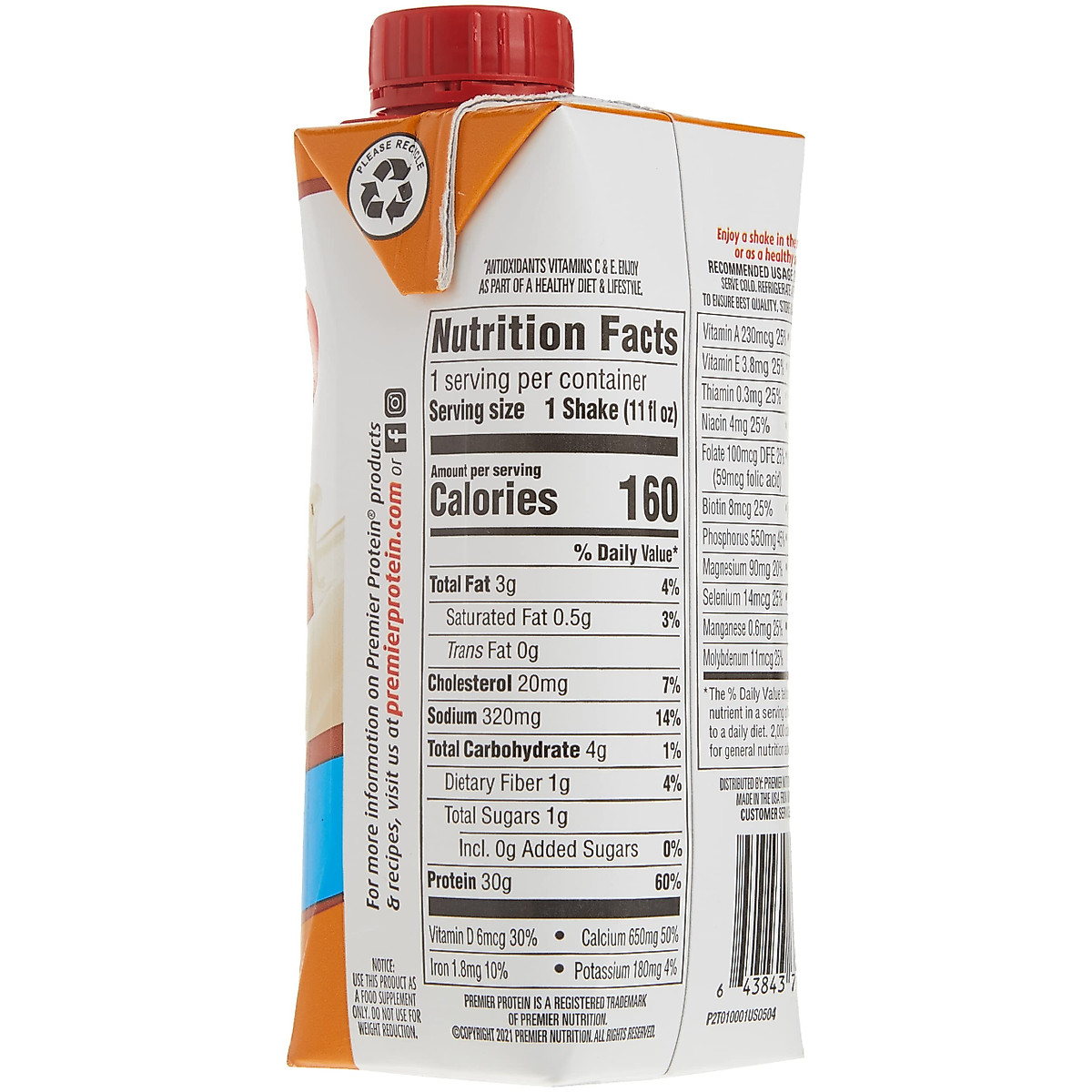 Premier Protein Premier Caramel High Protein Shake, 11 Fl Oz (Pack of 15)