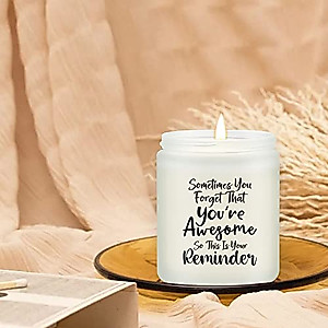 Volufia Sometimes You Forget That You're Awesome Candle - Inspirational Gifts for Women - Thank You Gifts for Coworker, Best Friends -Teacher Appreciation Gifts - Funny Cancer Gifts for Women