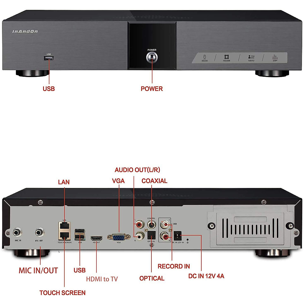 New Generation HiFine Karaoke System: KV-V5Max Smart Karaoke Player with 2T Harddrive, HiFine 22" Touch Screen, Cloud Song Download, Android Live TV and Movies Online.