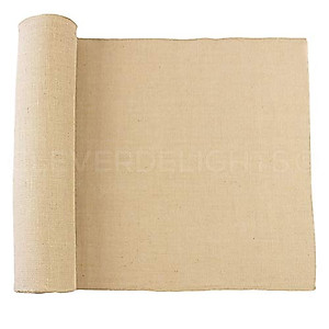 CleverDelights 24" Premium Burlap Roll - 25 Yards - Finished Edges - Tight Weave Natural Jute Burlap Fabric