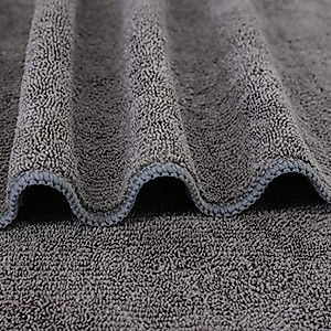 POLYTE Professional Quick Dry Lint Free Microfiber Hair Drying Salon Towel, 20 x 40 in, 2 Pack (Dark Gray)