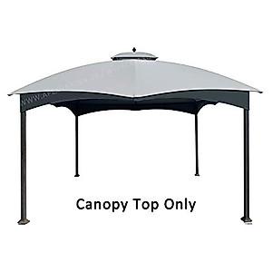 APEX GARDEN Replacement Canopy Top for Lowe's Allen Roth 10X12 Gazebo #GF-12S004B-1 (Grey)