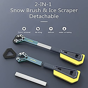 Diketone Snow Brush and Ice Scraper for Car 24 Inch Snow Scraper for Windshield with Comfortable Grip Detachable Scraper Snow Shovel Suitable for SUV and Trucks Blue