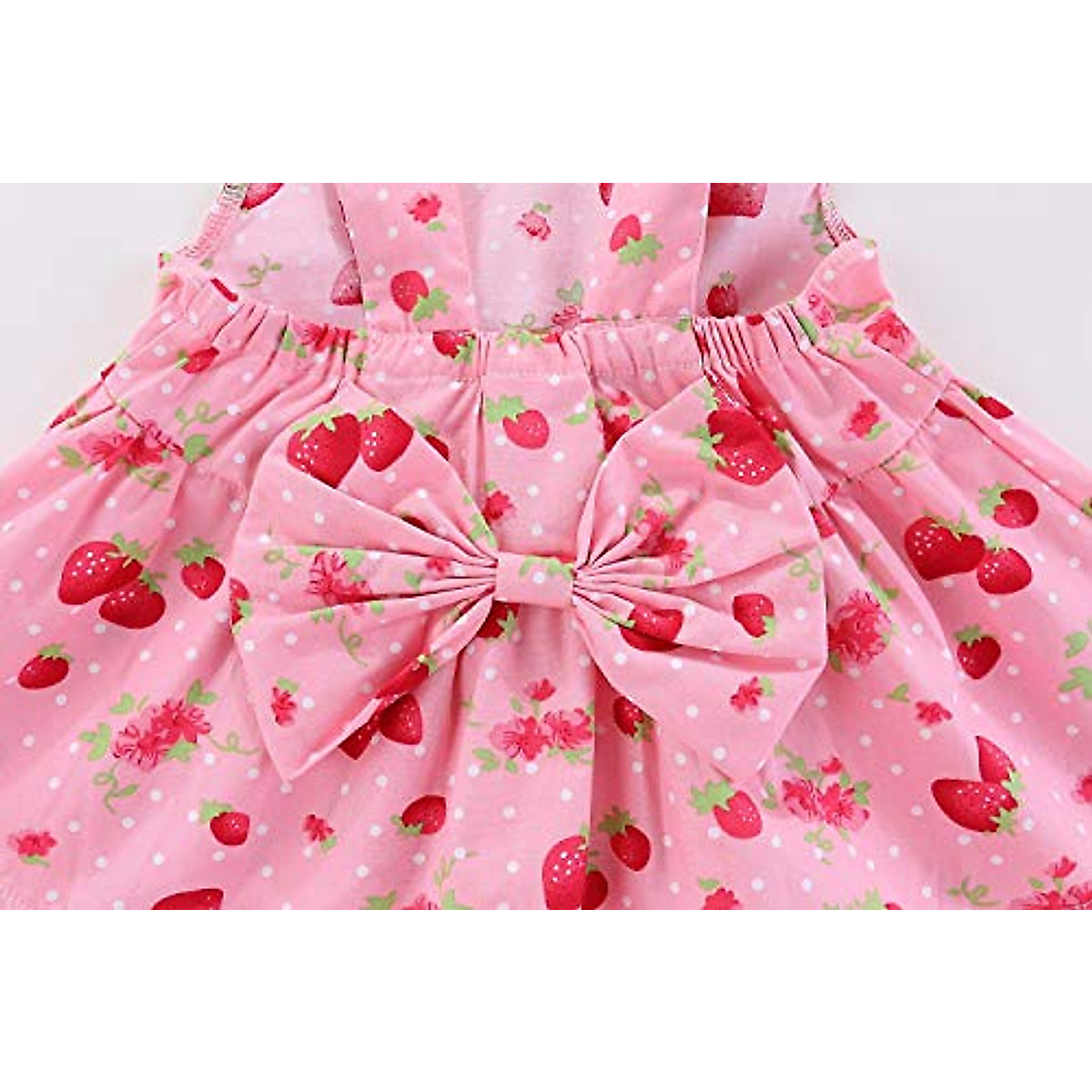 Mud Kingdom Watermelon Toddler Girl Outfits Backless 5T Fruit Pattern Pink