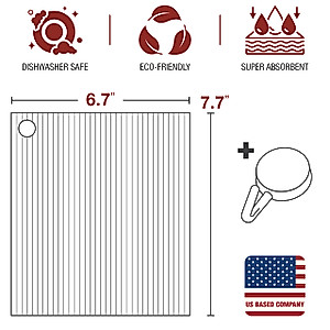 Eparé Swedish Reusable Paper Towels with Hook - 4 Pack Swedish Dishcloths for Kitchen - Swedish Washcloths & Dish Cloths for Washing Dishes Odor Free