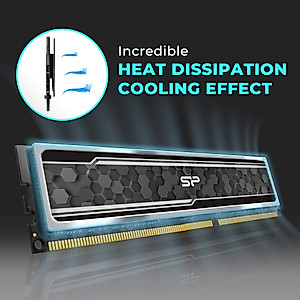 Silicon Power Value Gaming DDR4 RAM 16GB (2x8GB) 3200MHz (PC4 25600) CL16 1.35V Desktop Memory Module with Heatsink Camouflage Grey SP016GXLZU320BDAJ5