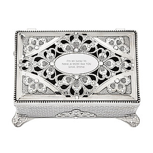 THINGS REMEMBERED Personalized Engraved Anastasia Clover Musical Keepsake Box (Free Customization)