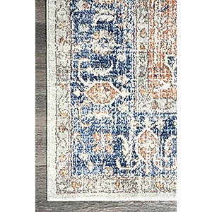 nuLOOM Vintage Jacquie Floral Area Rug, 8' x 11', Blue
