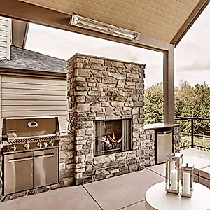 Infratech WD4024SS Dual Element - 4000 Watt Electric Patio Heater, Choose Finish: Stainless Steel