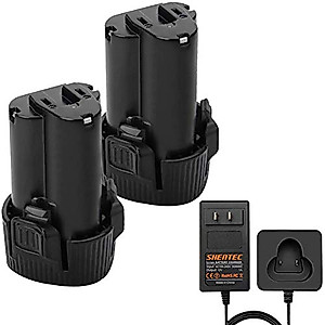 Shentec 2 Pack 10.8V 3.0Ah Li-ion Battery Compatible with Makita BL1013 Makita BL1014 194550-6 194551-4 195332-9 (Battery Charger Include)