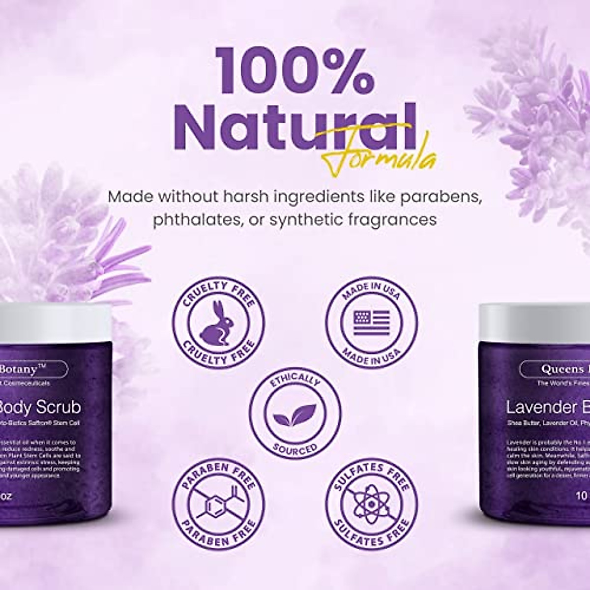 Lavender Oil Body Scrub - Moisturizing Shea Butter, Saffron & Nourishing Body Oils - Exfoliating Salt Scrub For Body & Face -Win Against Aging, Stretch Marks, Cellulite, Acne & Dead Skin Scars- 10 oz