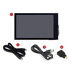 Coolwell 3.5 Inch LCD Display 3.5inch HDMI Touch Screen Touchscreen for Raspberry Pi 4B+ 4B 3B+ 3B 2B+ Zero W WH 2 W Jetson Nano PC 480x800 Adjustable Brightness IPS Display