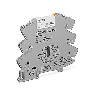 WAGO 857-304 Power Relay, 1CO, 24VDC, 5A, DIN Rail