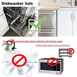 laffeya Fermentation Lids, Fermentation Kit- 2 Mason Jars Fermenting Lids, 2 Airlocks for Fermenting, 4 Grommets, Fermentation Kit for Making Hot Sauce Pickle Kombucha (Jars Not Included)