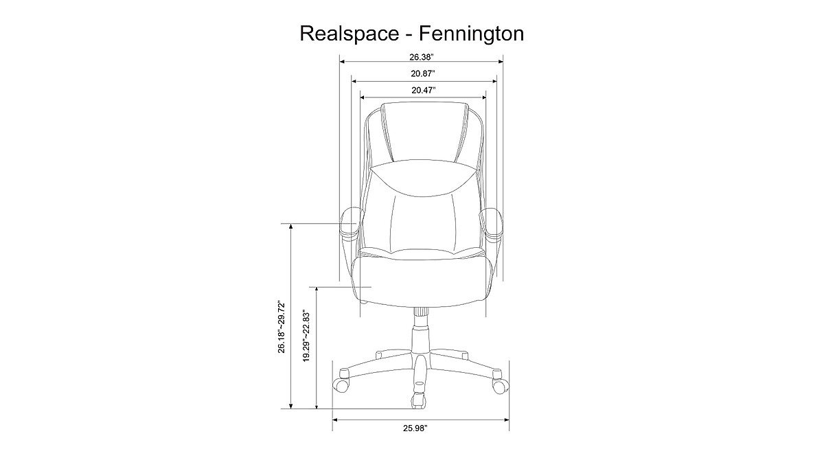 Realspace Fennington High-Back Bonded Leather Chair