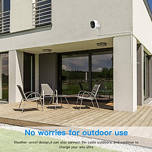 2 Pack HOLACA Power Adapter and 30ft/9m Cable for Arlo Ultra&Ultra 2/Arlo Pro 3 Pro 4 Pro 5s(Not for floodlight),Weatherproof Outdoor or Indoor Magnetic Cable Continuously Charging for Arlo Camera