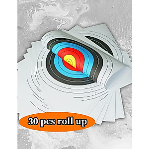 THREE ARCHERS 30pcs Archery Targets for Backyard Standard Archery Target 40cm 10 Ring Bow and Arrow Target for Hunting & Shooting Archery Accessories for Target Practice (30pcs Archery Targets)