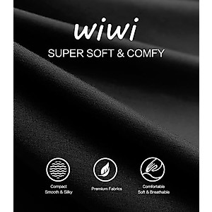 WiWi Viscose from Bamboo Nightgowns for Women Soft Long Sleeve Sleep Shirt Plus Size Pajamas S-4X, Black, 3X