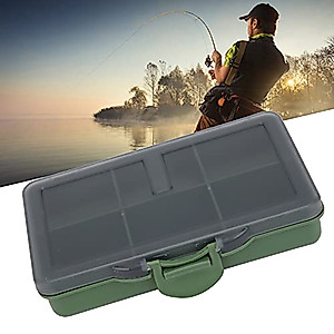 FECAMOS Carp Fishing Tackle Box, Convenient to Use Lightweight and Portable Bait Storage Case Sturdy and Durable 2Pcs for Fishing Tackle Accessories(6 Cells)