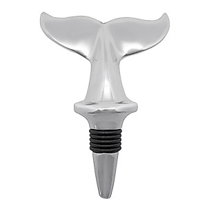 MARIPOSA WHALE'S TAIL BOTTLE STOPPER | SILVER | BRILLANTE | BARWARE | BOTTLE STOPPERS & SETS | RECYCLED SANDCAST ALUMINUM | HANDMADE IN MEXICO