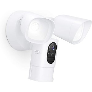eufy Security Floodlight Camera, 1080p,2-Way Audio No Monthly Fees, 2500-Lumen Brightness, (Existing Outdoor Wiring and Weatherproof Junction Box Required) (Renewed)