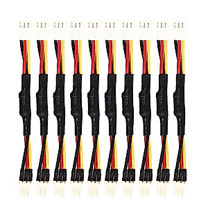 10PCS 3PIN Reduced PC Fan Speed Noise Extended Resistance 3 Needle mild Connector Adjustment Fan Speed liuqiangmeiguo (Color : 110 mm)